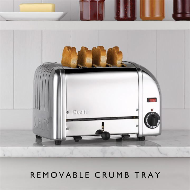 Dualit | DA0040 CLASSIC 4 SLICE TOASTER | Stainless Steel | FRASERS