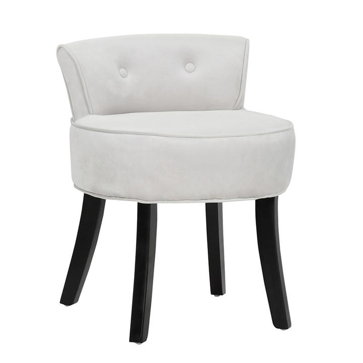 Cottonfy UK | Velvet Upholstered Dressing Table Chair White | White ...