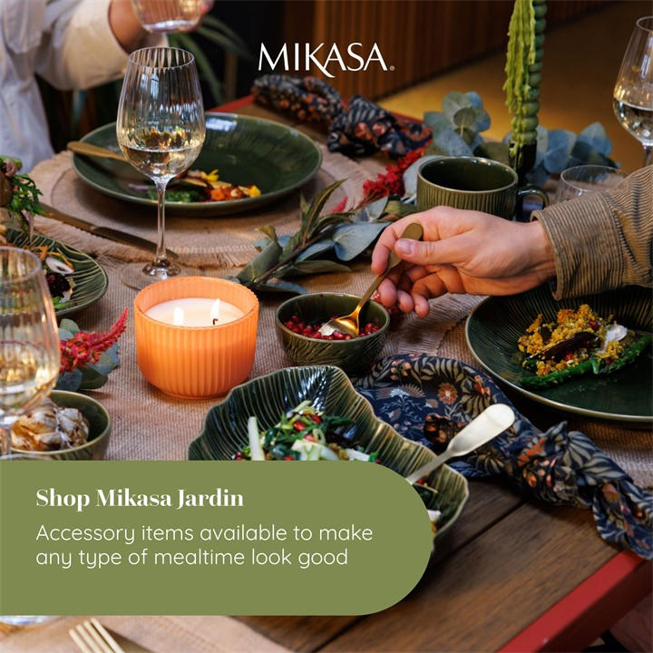 Mikasa | Mikasa Jardin 12-Piece Stoneware Dinner Set | Green | FRASERS