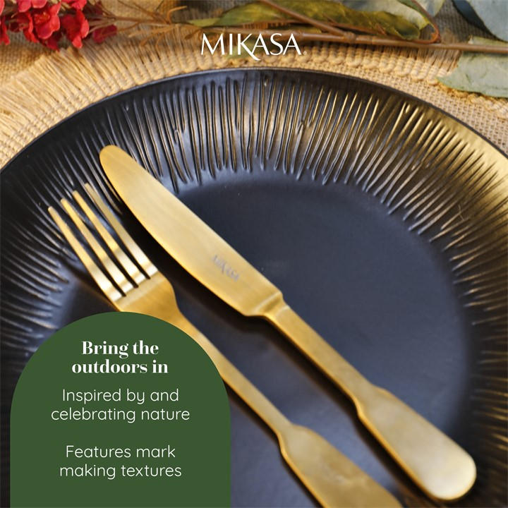 Mikasa | Mikasa Jardin Midnight Stoneware Dinner Set | Black | FRASERS