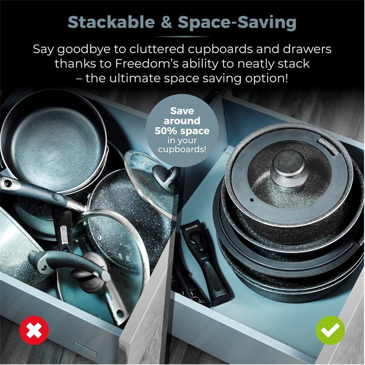 Tower | Freedom Precision 13 Piece Cookware Set | Black | FRASERS