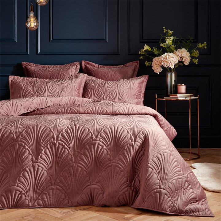 Paoletti | Palmeria Quilted Velvet Duvet Set | Duvet Cover Sets | FRASERS