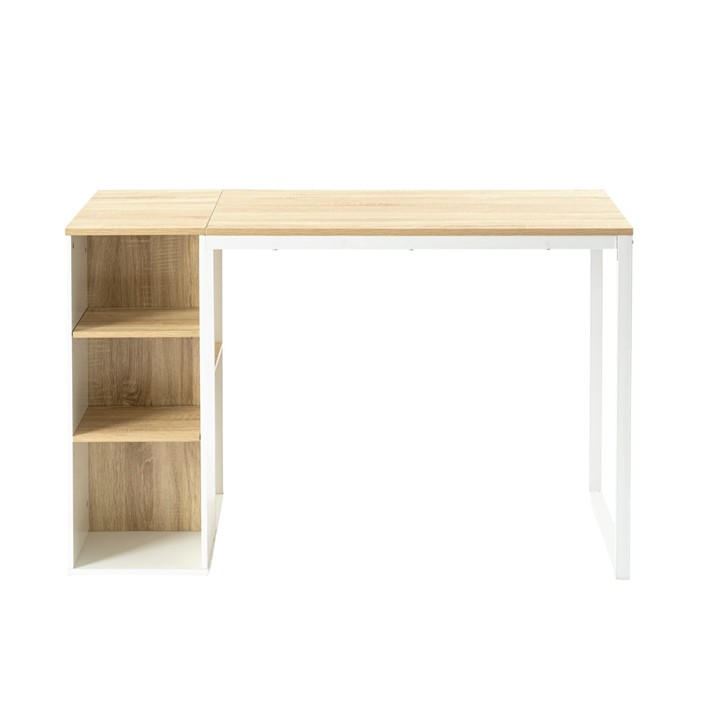 Urban Meuble | Modern Desk with Open Shelves | Beige | FRASERS