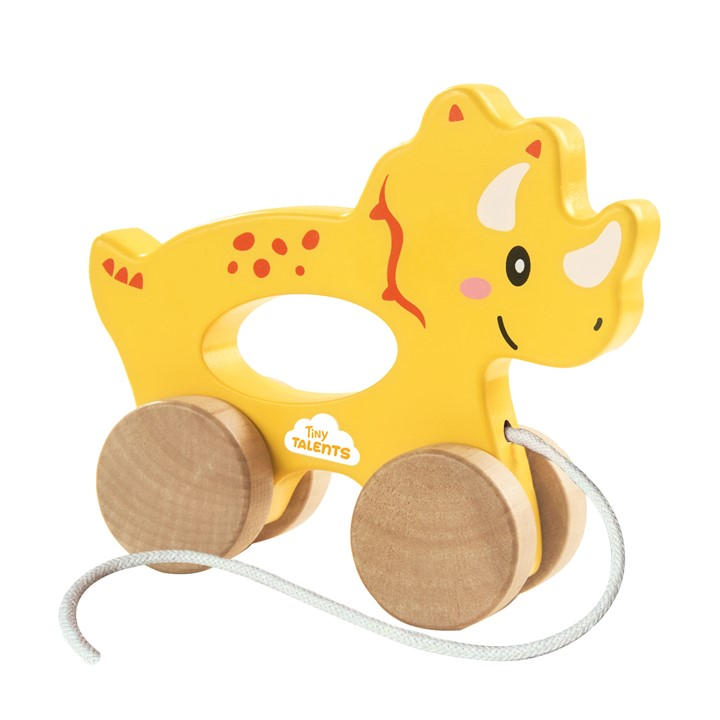 SES Creative | Push and pull 2 in 1 wooden Triceratops | Multi | FRASERS