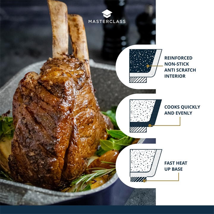 MasterClass | MasterClass Large Roasting Tin with Handles | Blue | FRASERS