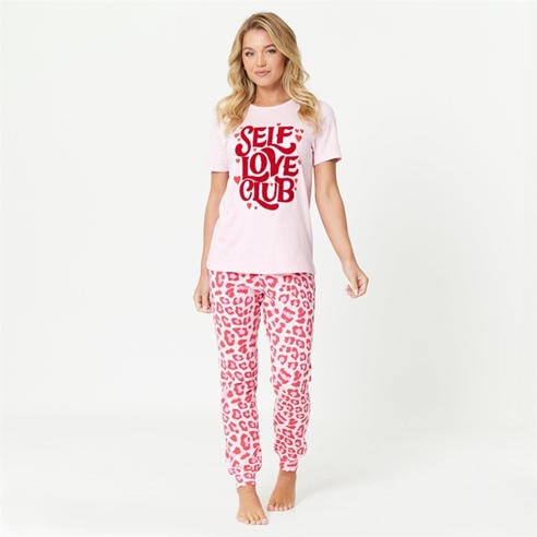 Womens Pyjamas | Silk and Satin PJs | Black & Pink PJs