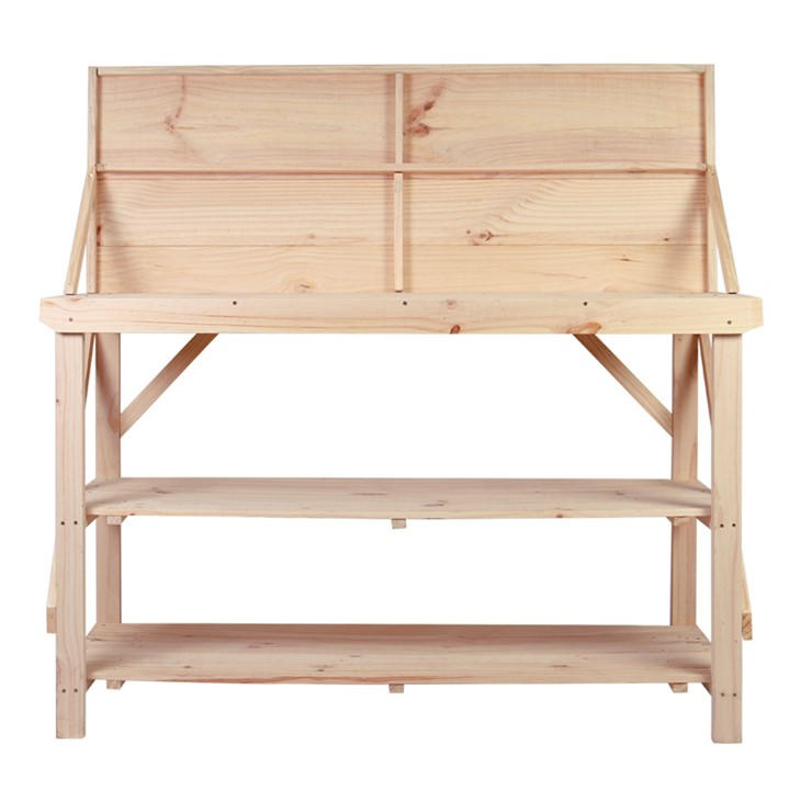 Breeins | 5ft Wooden Garden Work Table with Tool Storage | Brown | FRASERS