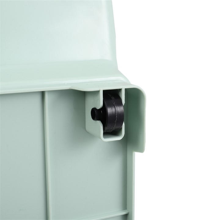 LIFE IDEAS | Stackable Plastic Storage Box with Lid and Wheels | Green ...