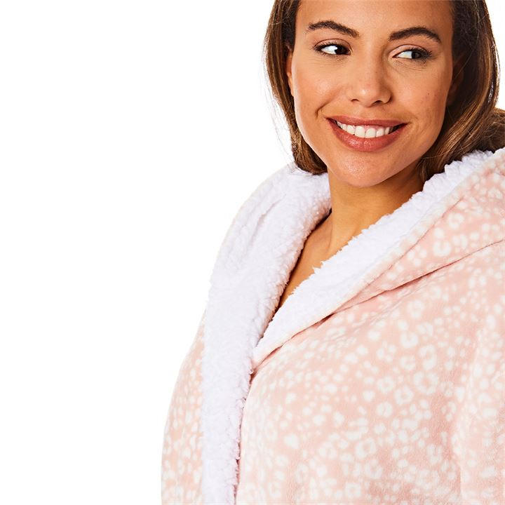 Light and Shade | Animal Print Robe Ladies | Pink/White | FRASERS