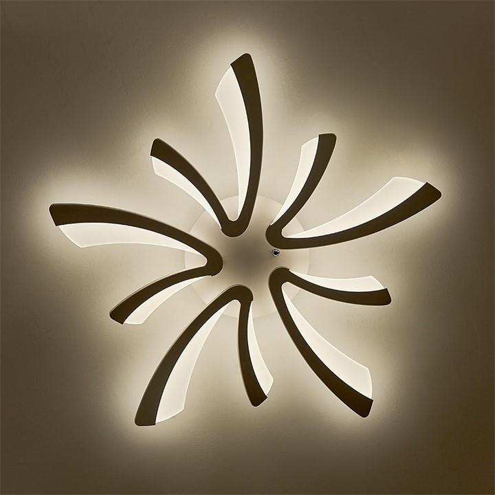 Cottonfy UK | Unique V-Shaped LED Semi Flush Ceiling Light | White ...