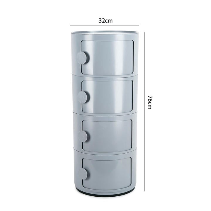 Cottonfy UK | Round Multi-tiered Drawer Storage Unit Organizer | Grey ...