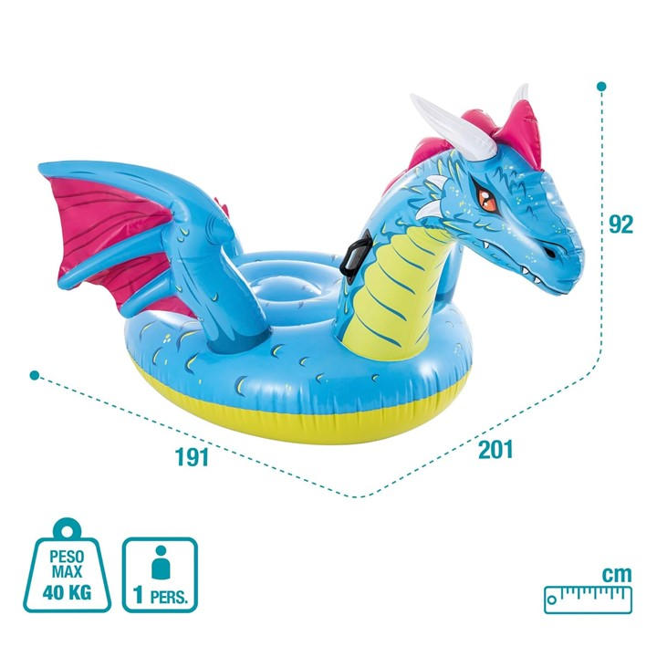 Intex | Intex Dragon Ride On Inflatable | Blue | FRASERS