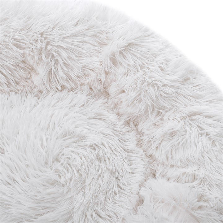 KIDKID | 60cm Calming Round Donut Plush Dog Cuddler Bed | White | FRASERS
