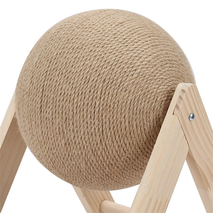 KIDKID | Wooden Cat Scratching Ball Kitten Scratcher Toy | Brown | FRASERS