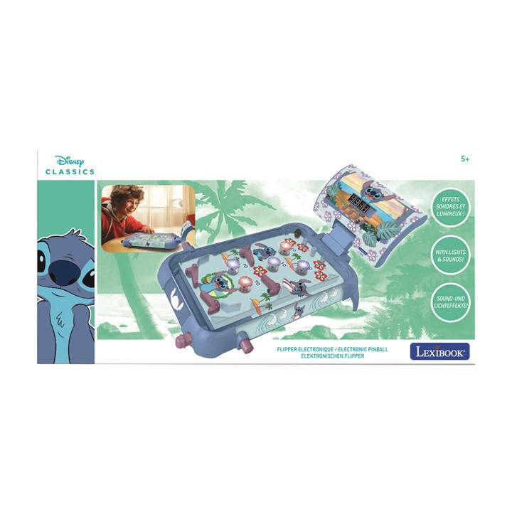 Lexibook | Disney Stitch Electronic Pinball w Lights & Sounds | Multi ...
