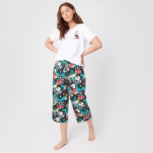 Womens Pyjamas | Silk and Satin PJs | Black & Pink PJs