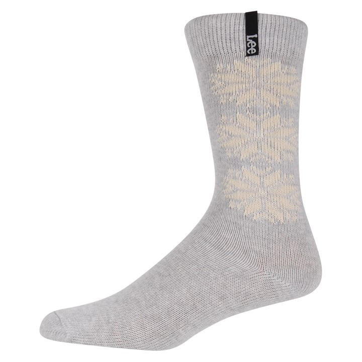 Lee | Patterned Boot Socks 2Pack | Grey Marl/Ecru | FRASERS