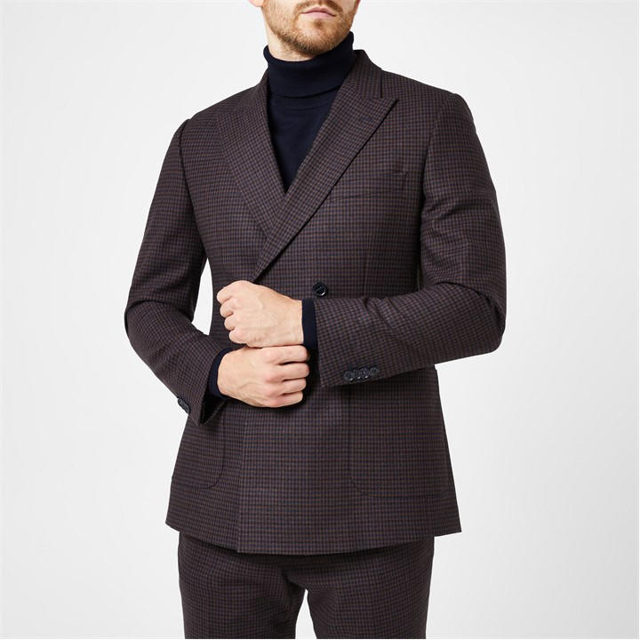 Without Prejudice | Torbay Slim Fit Burgundy Check Suit Jacket ...