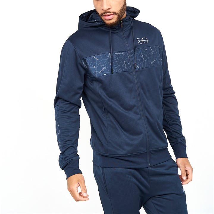 Crosshatch | Pyramid Zip Through Hoodie Mens | Zip Hoodies | FRASERS