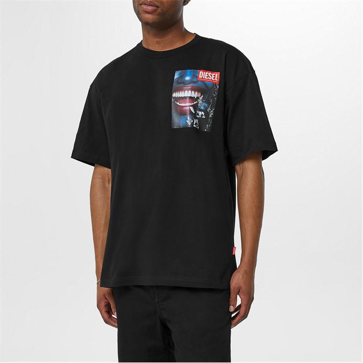 DIESEL | T-Nabel Face T-Shirt | Black 9Xx | FRASERS
