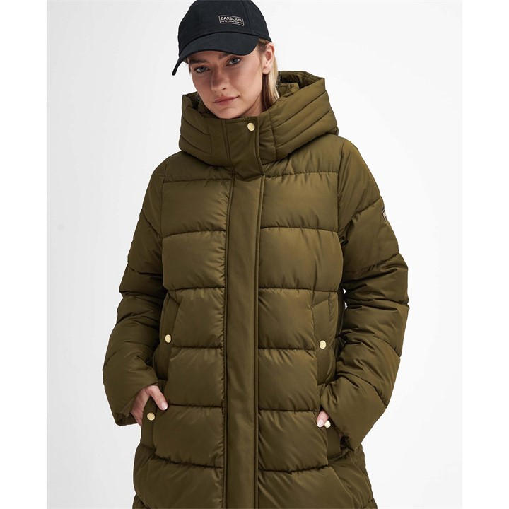 Barbour International | Barron Longline Puffer Jacket | Long Puffer ...