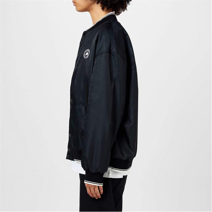 Converse Lifestyle | Retro Varsity Jacket | Black 001 | FRASERS