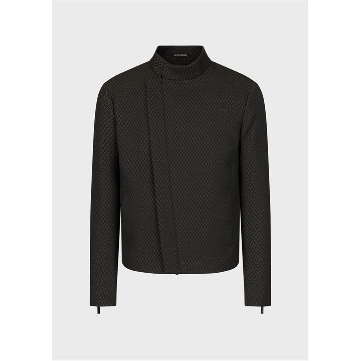 Emporio Armani | Diagonal Zip Jacket | Black | FRASERS