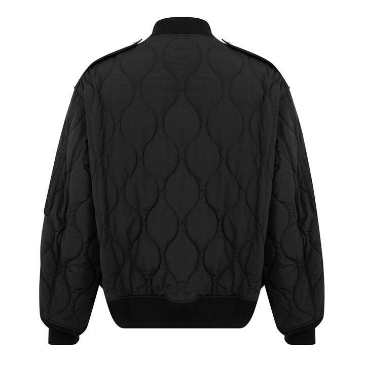 PALM ANGELS | Monogram Bomber Jacket | Black/White | FRASERS