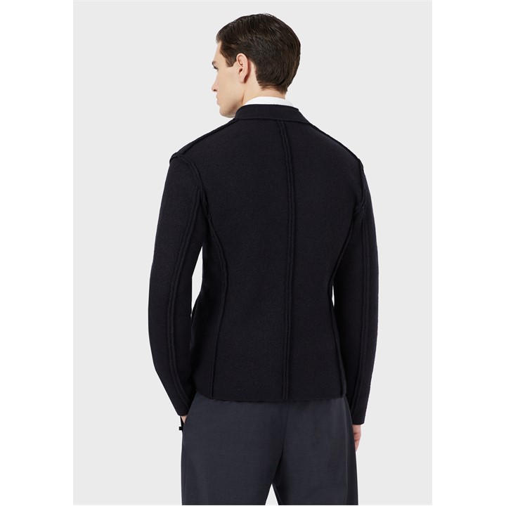 Emporio Armani | Diagonal Zip Jacket | Navy Blue | FRASERS
