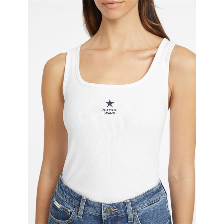 Guess | Embroidered Star Tank Top | Tank Tops | FRASERS