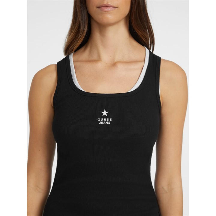 Guess | Embroidered Star Tank Top | Tank Tops | FRASERS