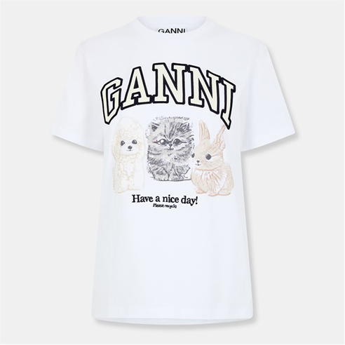 GANNI T-Shirts | GANNI Cat & Cherry T-Shirts