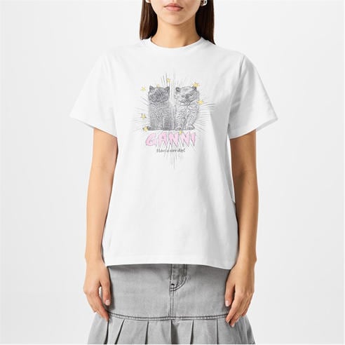 GANNI T-Shirts | GANNI Cat & Cherry T-Shirts