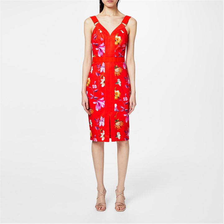 Ted Baker | Strap Detail Bodycon Dress | Red | FRASERS