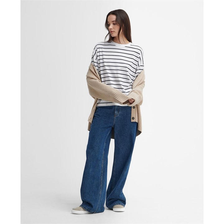 Barbour | Marnie Striped T-Shirt | Cloud/Navy | FRASERS