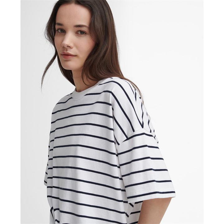 Barbour | Marnie Striped T-Shirt | Cloud/Navy | FRASERS