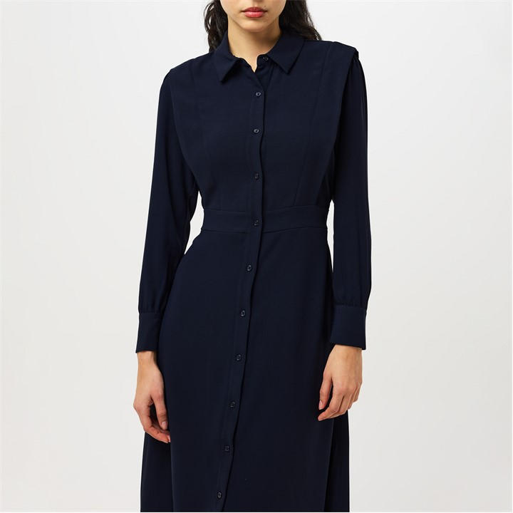 French Connection | Brina Crepe Button Down Maxi Dress | Marine | FRASERS