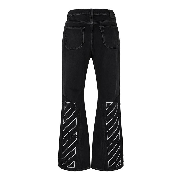 OFF WHITE | Diagonal Flared Jeans | Vintage Black | FRASERS