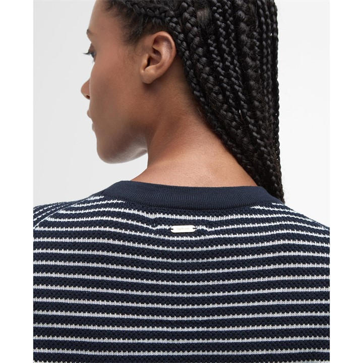 Barbour | Macy Striped Crew Neck Jumper | Dark Navy Strp | FRASERS