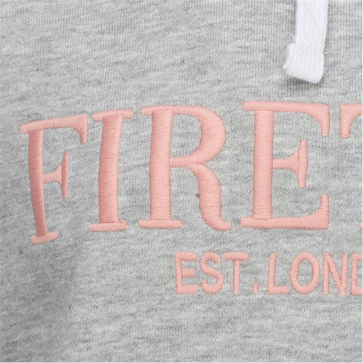 Firetrap | Large Logo Hoodie | Grey Marl | FRASERS