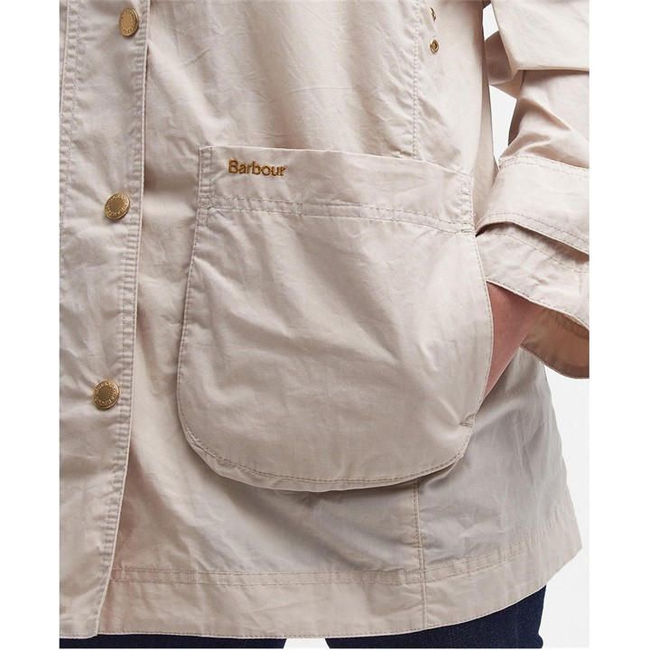 Barbour | Hutton Oversized Showerproof Jacket | Oatmeal | FRASERS