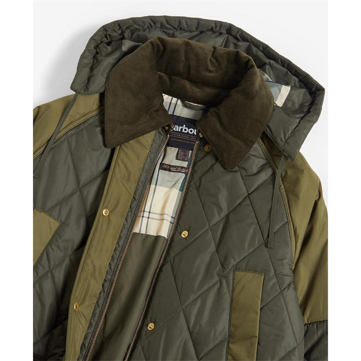 Barbour | Cookston Longline Quilted Jacket | Olive/Ancient | FRASERS