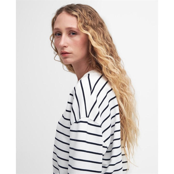 Barbour | Marnie Striped Sweatshirt | Cloud/Navy | FRASERS