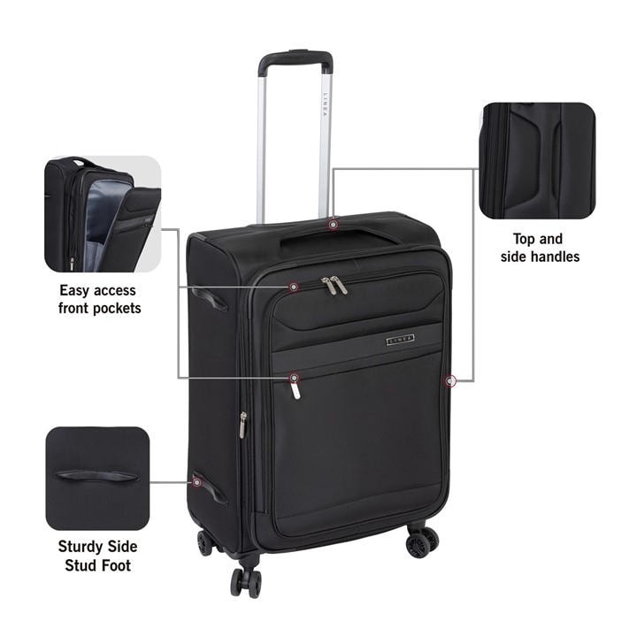 Linea | Linea Florence Luggage | Black | FRASERS