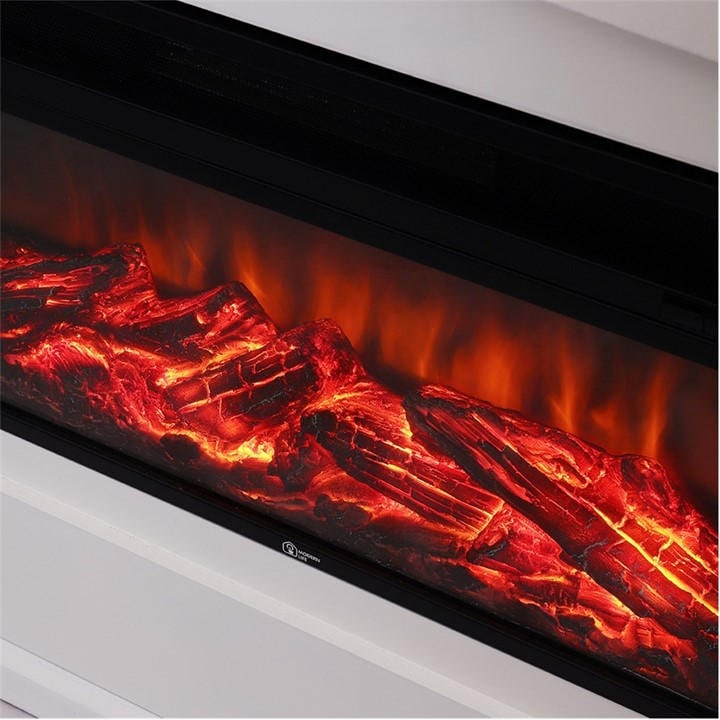 Cottonfy UK | Rectangle Traditional Electric Fireplace | White | FRASERS