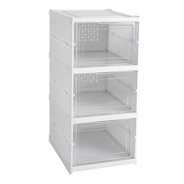 Cottonfy UK | 3 Tier Foldable Shoe Storage Box Unit | White | FRASERS