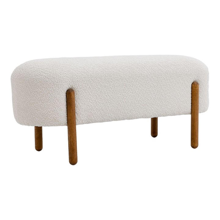 Cottonfy UK | Beige Contemporary Upholstered Bench | Beige | FRASERS