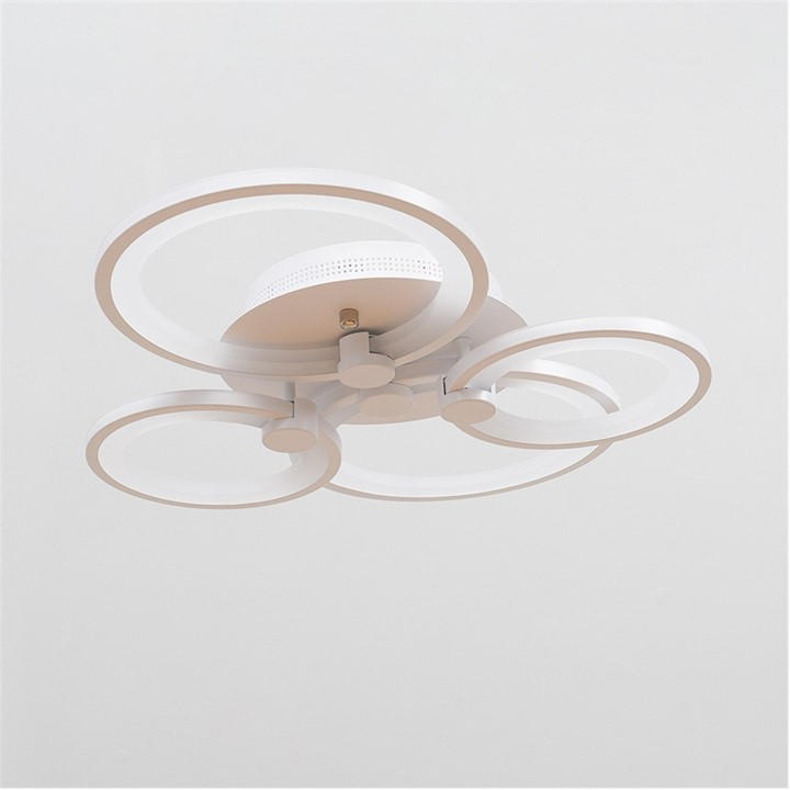 Cottonfy UK | 4-Round Overlap Semi-Flush LED Ceiling Light | White ...