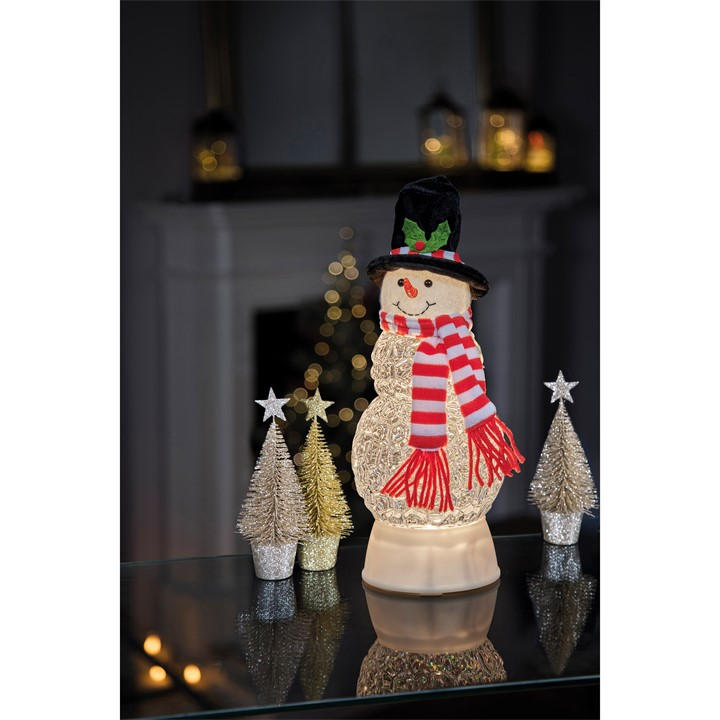 Premier | Snowman Water Spinner with Colour Changing LED's | Clear ...