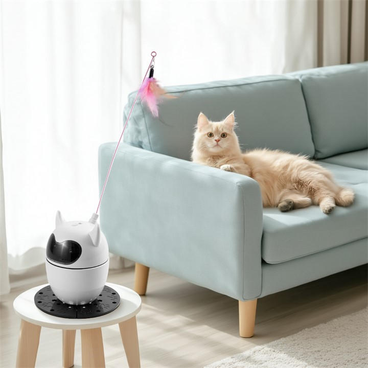 KIDKID PET | Rechargeable Automatic Cat Laser Toy | White | FRASERS